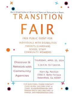 Special Education Department Transition Fair | Kern High School District